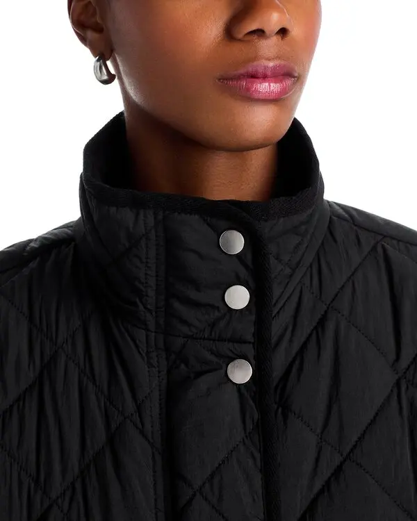 Bernardo Quilted Woven Coat