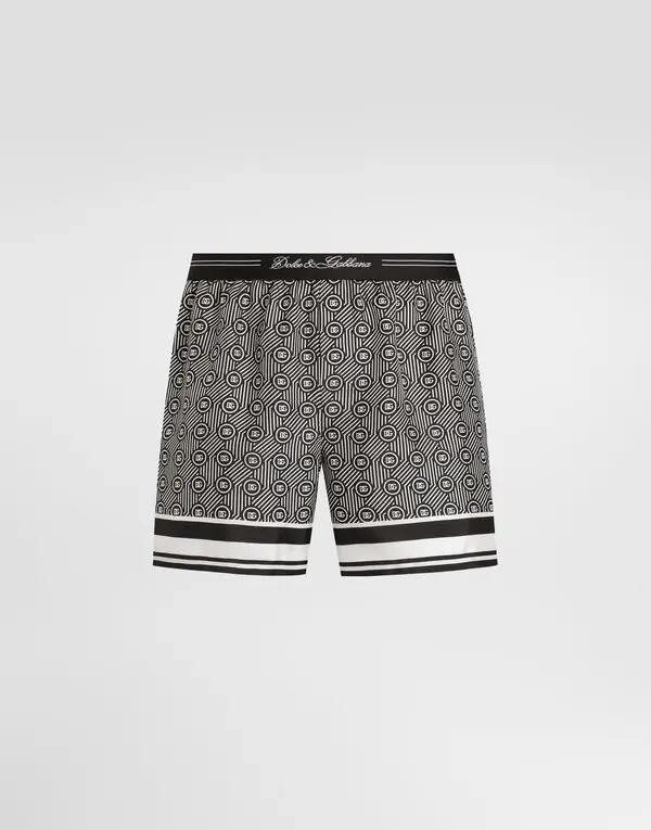 Dolce & Gabbana Printed Silk Twill Boxer Shorts - Multicolor