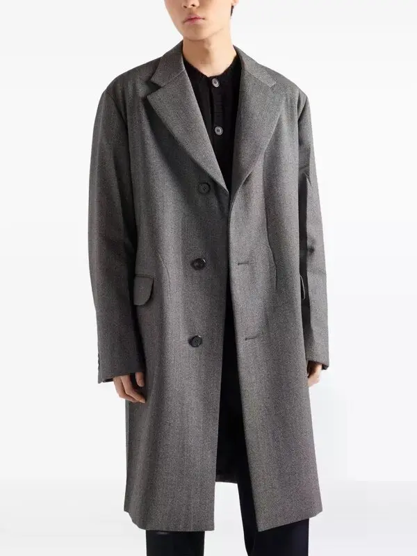 Prada Notched-lapel Wool Coat