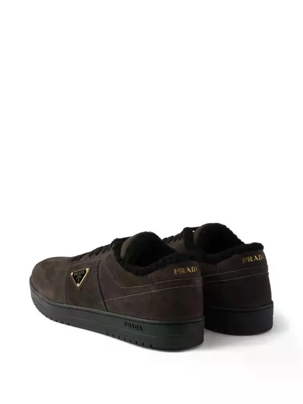 Prada Suede Sneakers With Logo - Brown