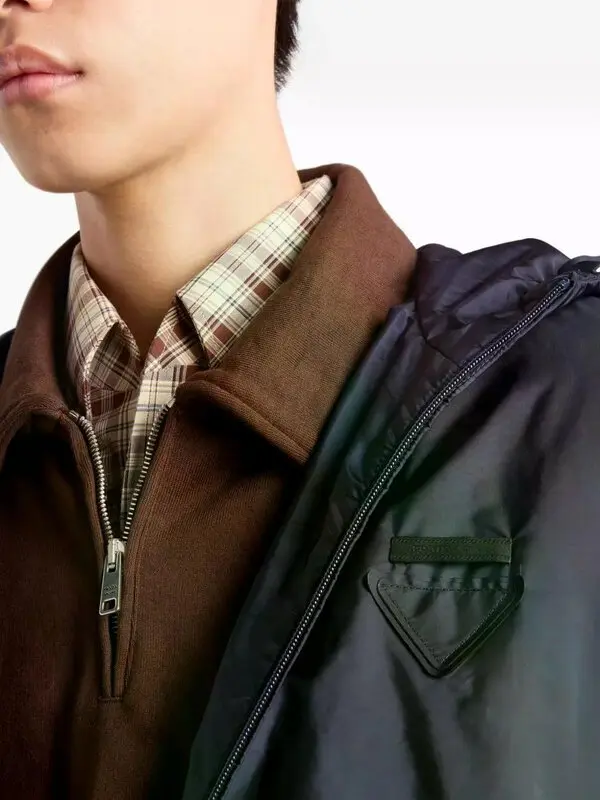 Prada Triangle-logo Hooded Jacket