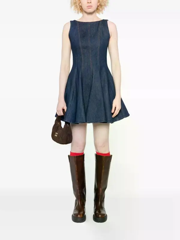 Maje Sleeveless Denim Mini Dress