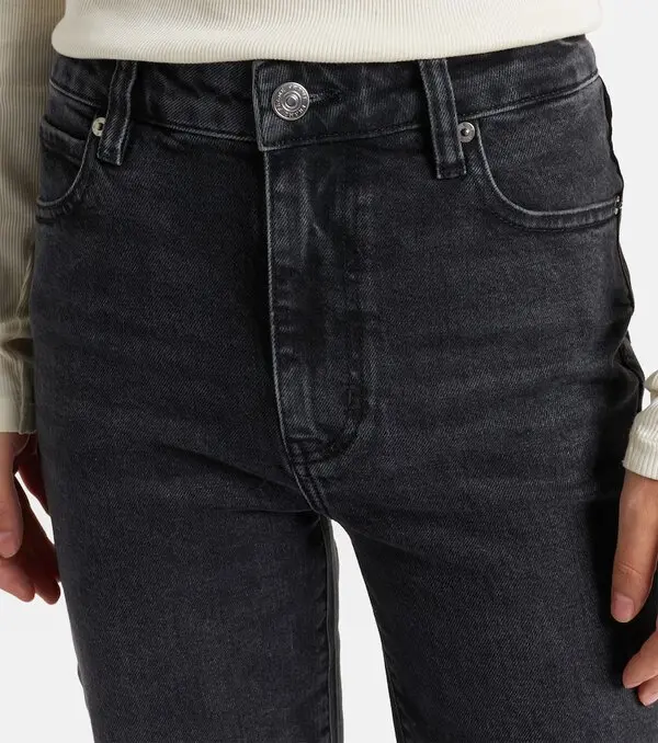 FRAME High-rise Bootcut Jeans - Black