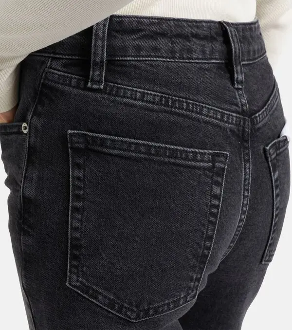 FRAME High-rise Bootcut Jeans - Black