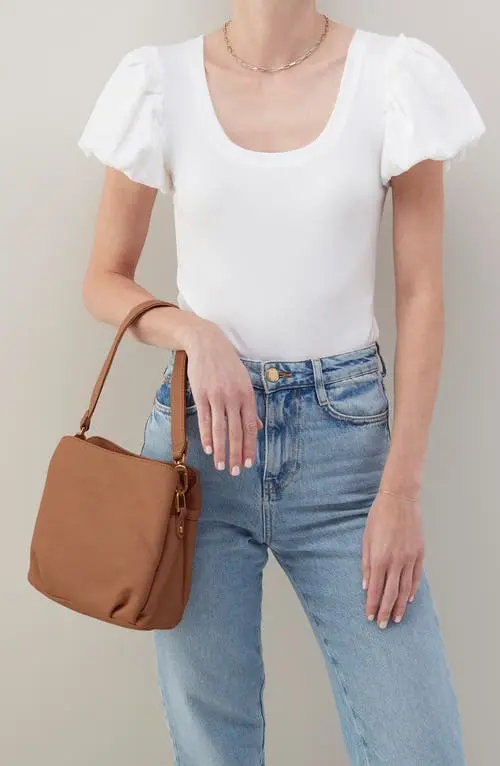 Hobo Starr Convertible Leather Shoulder Bag - Timber Brown