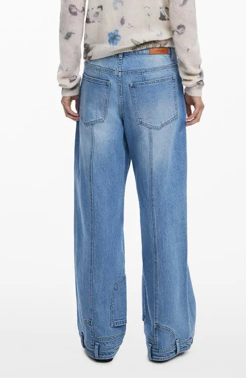 Desigual Front Seam Wide Leg Jeans