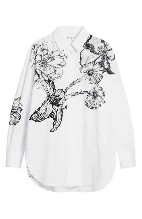 Desigual Floral Cotton Button-up Shirt