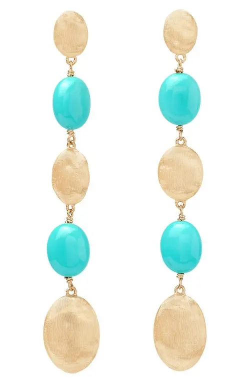 Marco Bicego Lunaria Drop Earrings - Yellow Gold