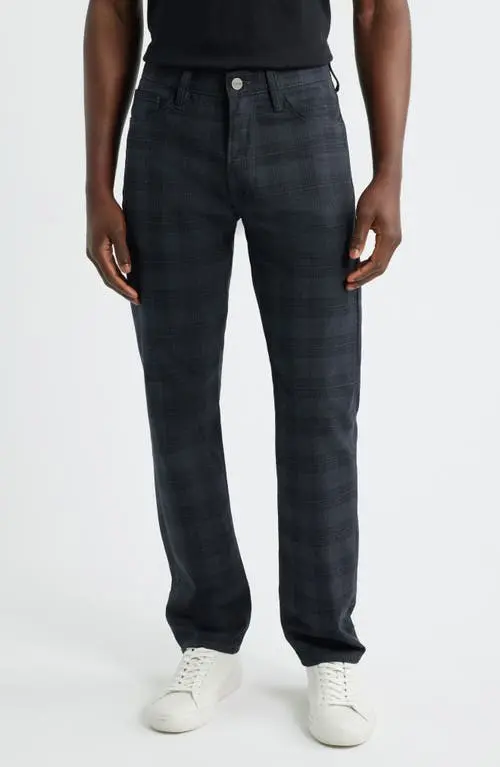 34 Heritage Courage Check Straight Leg Twill Pants - Grey Check