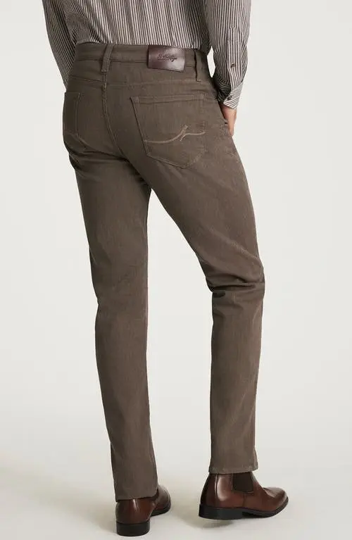 34 Heritage Courage Straight Leg 5-pocket Pants - Coffee Diagonal