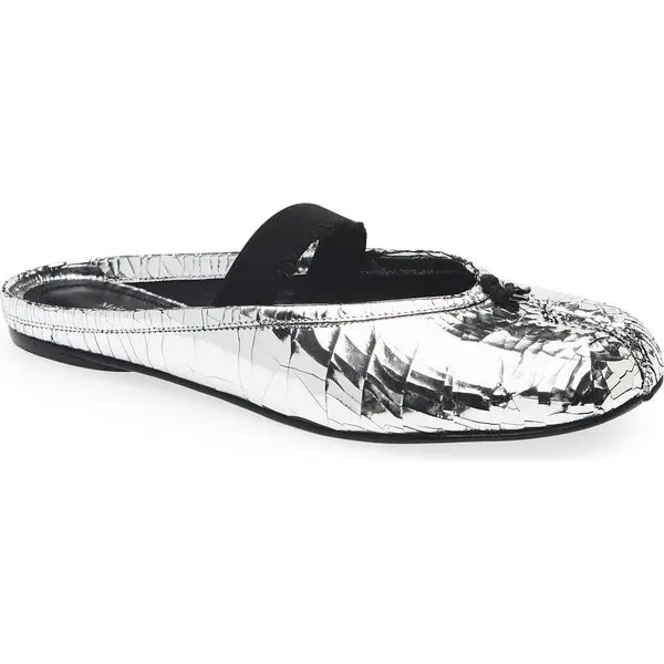 MAISON MARGIELA Tabi Ballerina Mary Jane Mule - Silver/black