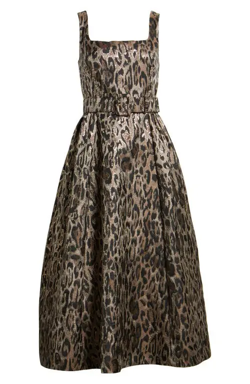 Julia Jordan Jacquard Sleeveless Gown