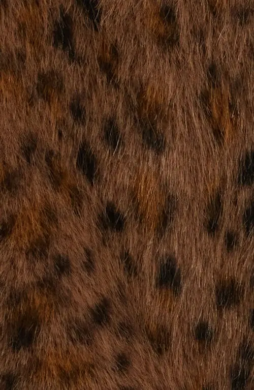 Bcbgmaxazria Cropped Faux Fur Jacket - Leopard