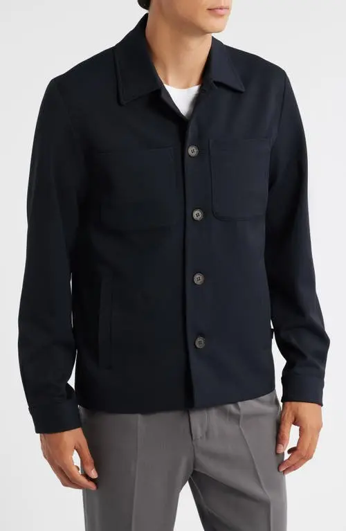 LES DEUX Marseille Hybrid Shirt Jacket - Navy