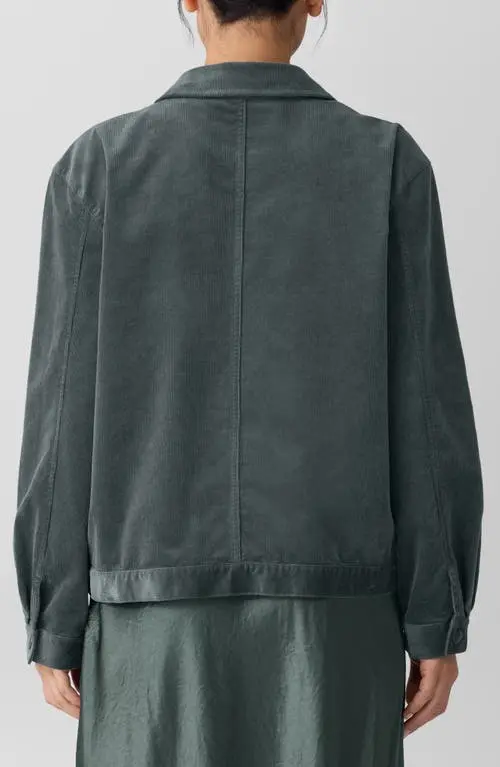 Eileen Fisher Corduroy Shirt Jacket - Everglade
