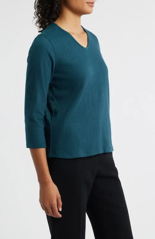 Eileen Fisher V-neck Textured Top