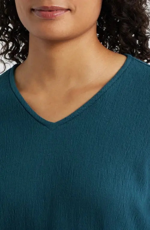 Eileen Fisher V-neck Textured Top