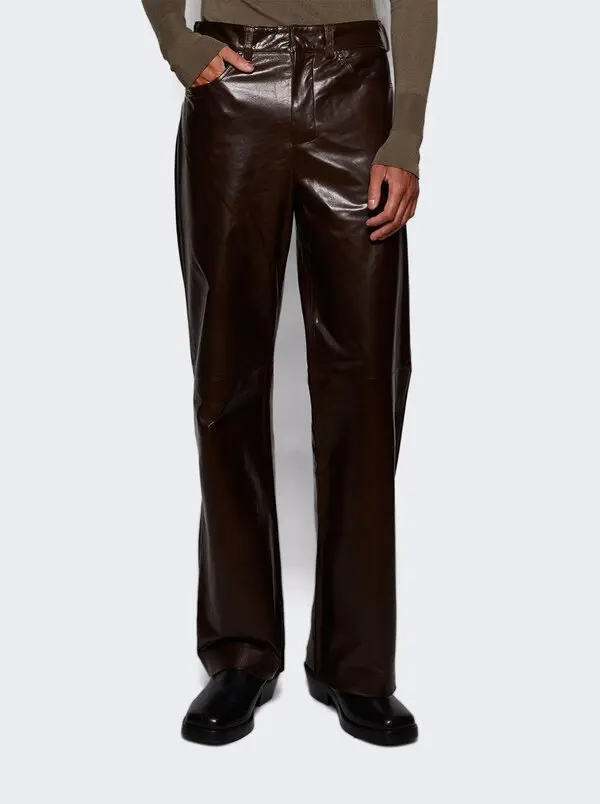 ENTIRE STUDIOS Leather Straight-leg Pants