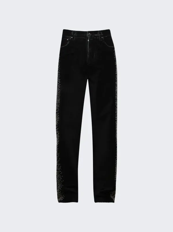 Amiri Velvet Baggy Jean - Black