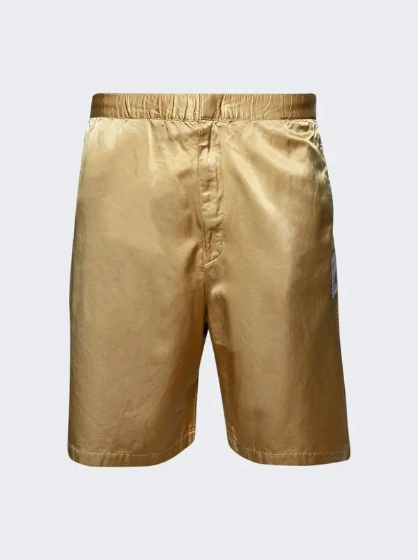 Mihara Yasuhiro Aged Satin Shorts - Yellow