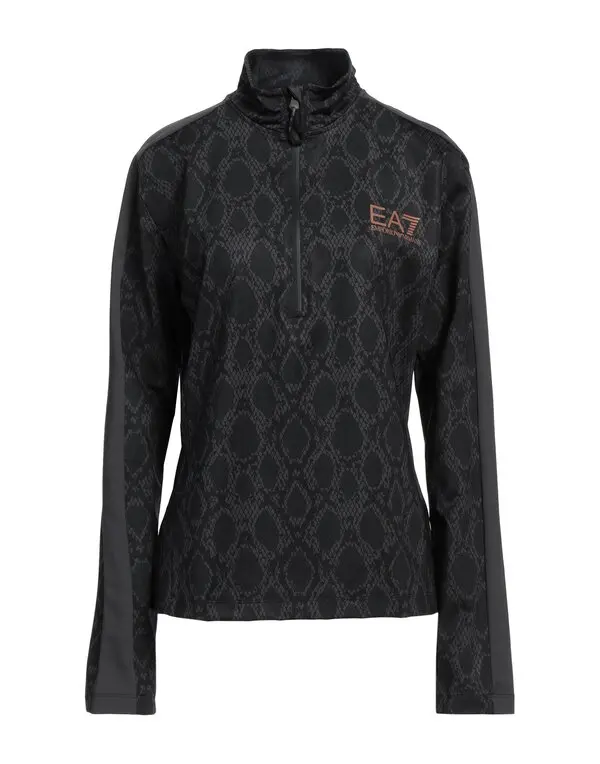 EA7 Snakeskin-print Half-zip Sweatshirt
