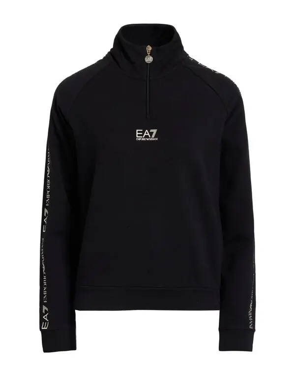 EA7 Fleece Sweatshirt With Logo - Black