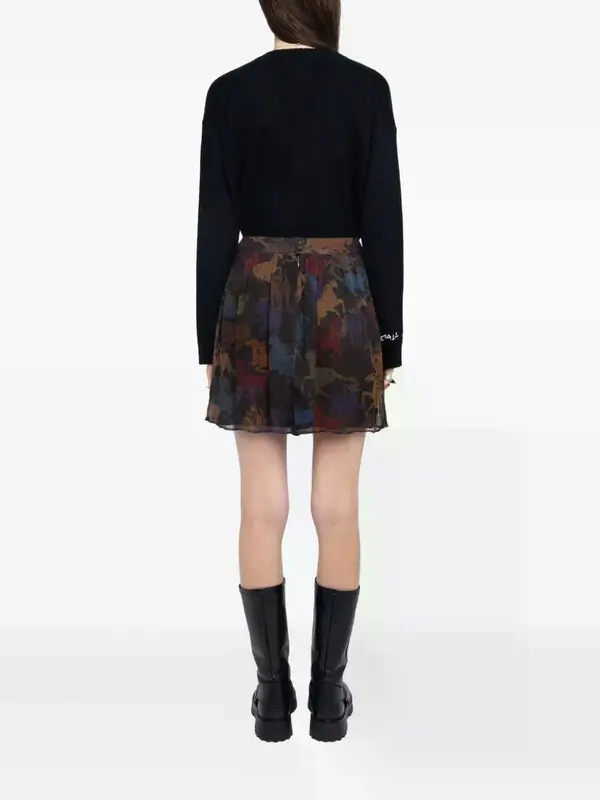 Zadig&Voltaire Horse-print Pleated Skirt - Brown