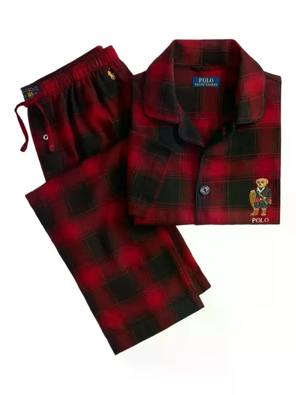 Polo Ralph Lauren Check-bear Pyjamas - Red