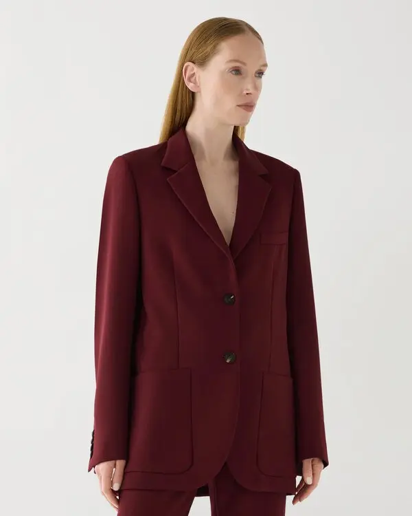 Veronica De Piante Sebastian Grain De Poudre Wool Jacket