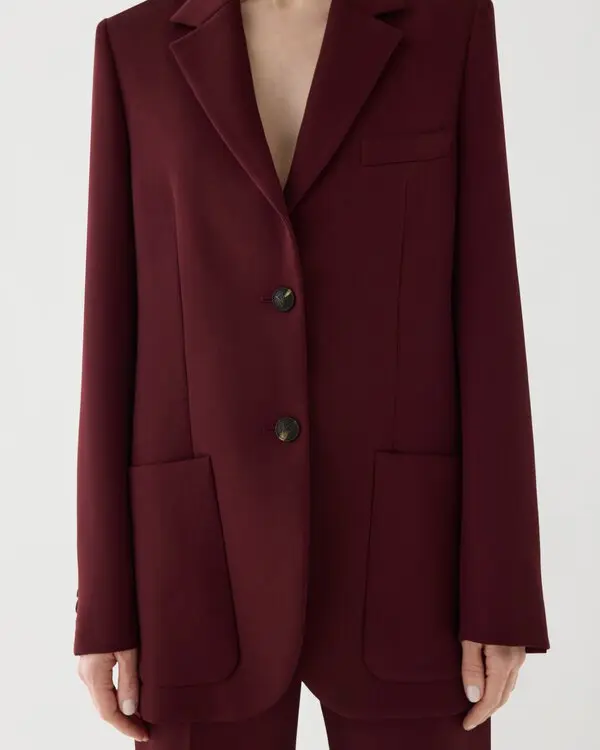 Veronica De Piante Sebastian Grain De Poudre Wool Jacket