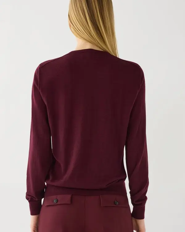 Veronica De Piante Rae Merino Wool Sweater - Garnet