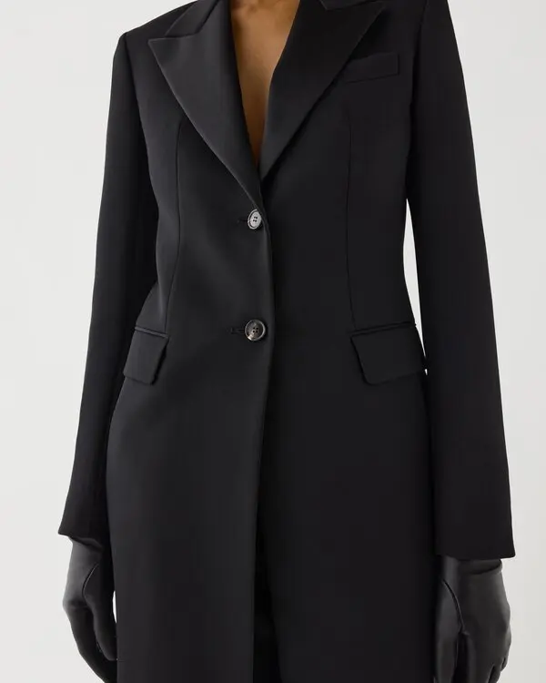 Veronica De Piante Meliha Grain De Poudre Wool Coat