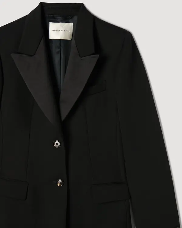 Veronica De Piante Meliha Grain De Poudre Wool Coat