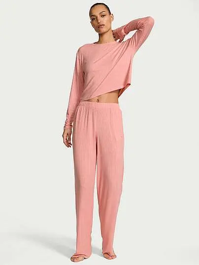 Victoria's Secret Modal Wide-rib Long Lounge Set - Pink