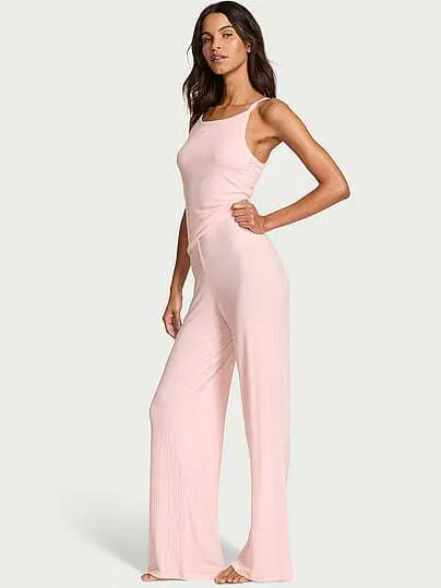 Victoria's Secret Modal Wide-rib Lounge Tank & Pants Set - Pink