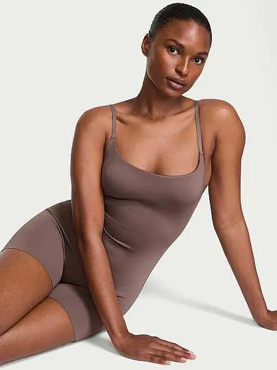 Victoria's Secret Luxe Contour Short Onesie - Grey