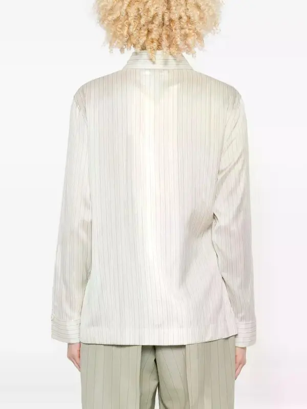 Fendi Pinstripe Wrap-tie Blouse
