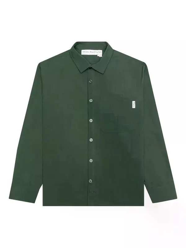 ADVISORY BOARD CRYSTALS Embroidered-pocket Button-down Shirt - Green