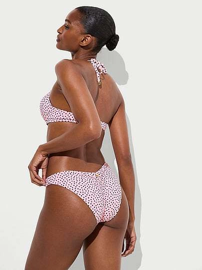 Victoria's Secret Swim Ruched Cheeky Bikini Bottom - Print
