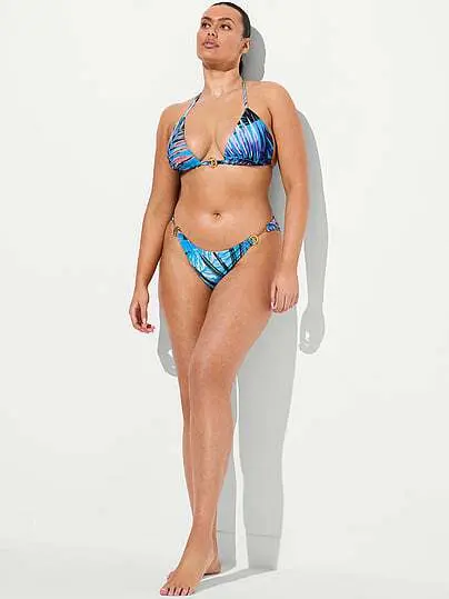 Victoria's Secret Archives Toggle Push-up Triangle Bikini Top - Print