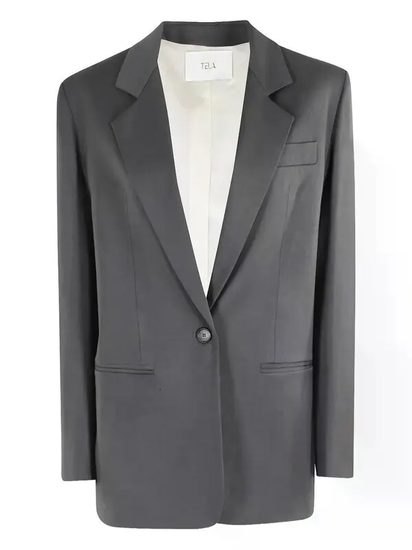 TELA Single-breasted Notched-lapel Blazer