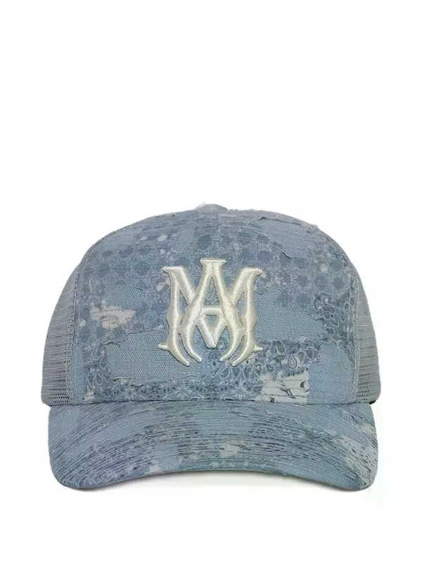 Amiri Embroidered Logo Trucker Hat - Blue