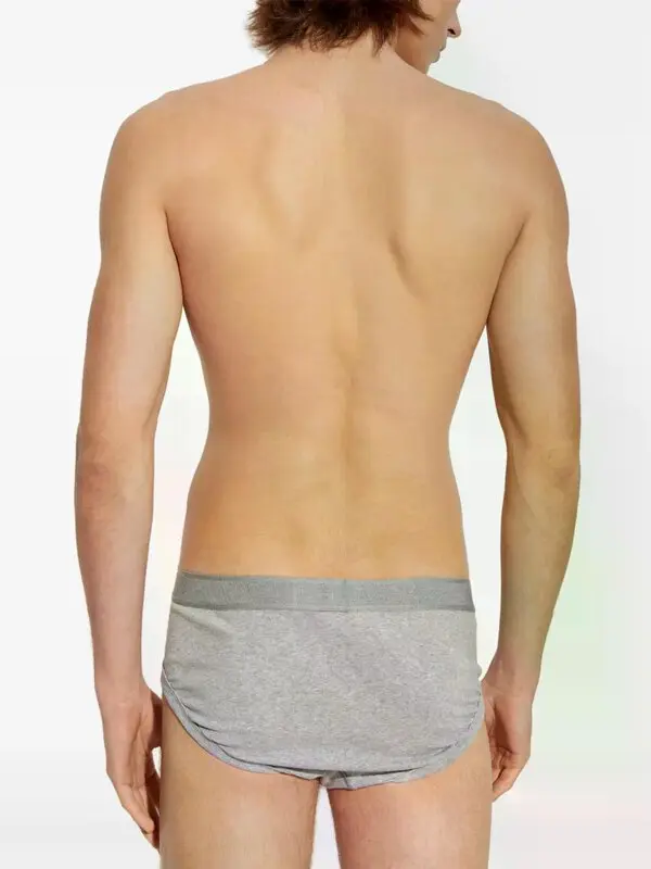 TOM FORD Branded-waistband Cotton Briefs - Grey