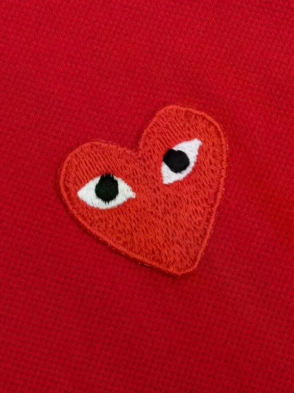 Play Comme Des Garcon Heart-emblem Polo Top