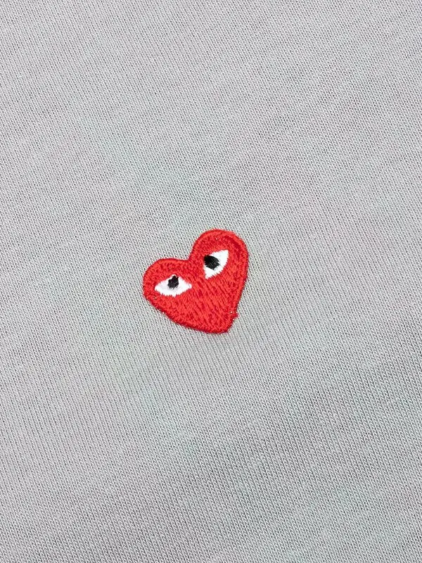 Play Comme Des Garcon Heart Logo Long-sleeve T-shirt - Grey