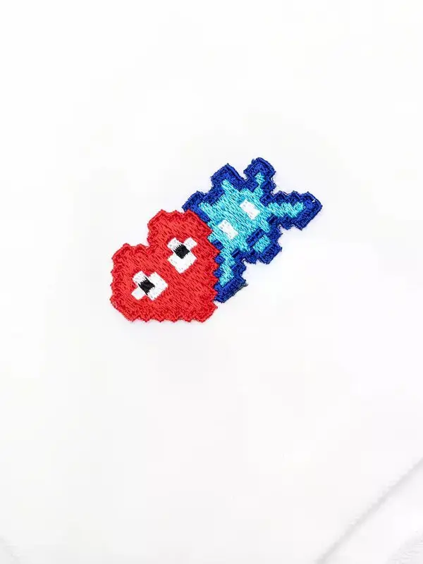 Play Comme Des Garcon X Invader Pixel-heart Polo Shirt - White