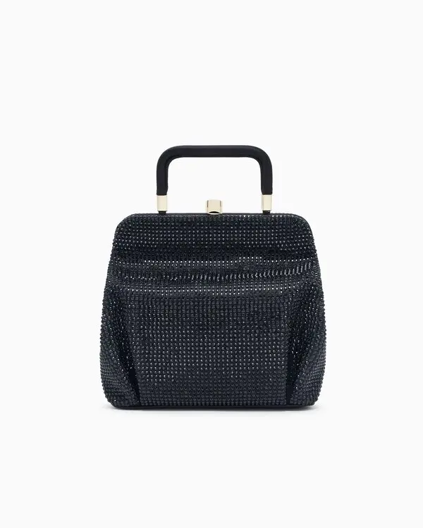 Giorgio Armani Small Rhinestone Handbag - Black