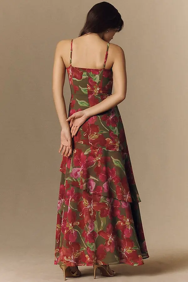 HUTCH Jamila Sleeveless Twist-front Maxi Dress