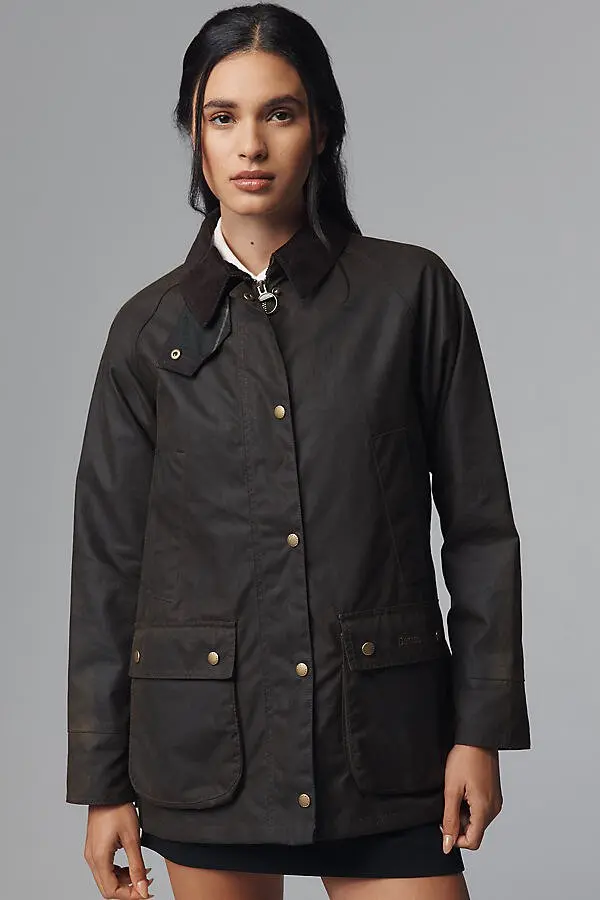Barbour Acorn Waxed Cotton Jacket - Green