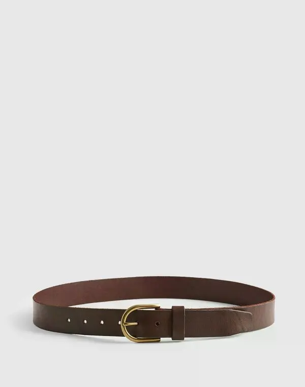 Madewell Distressed Leather Belt - Coffee Bean